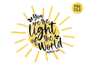 You Are the Light of the World Matthew 5:14 Sticker - Etsy