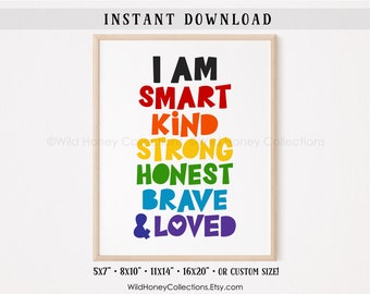 You Are Strong You Are Brave You Are Loved Canvas Art Print - Etsy