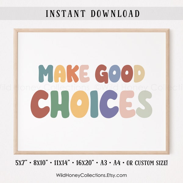 Make Good Choices Poster - Etsy