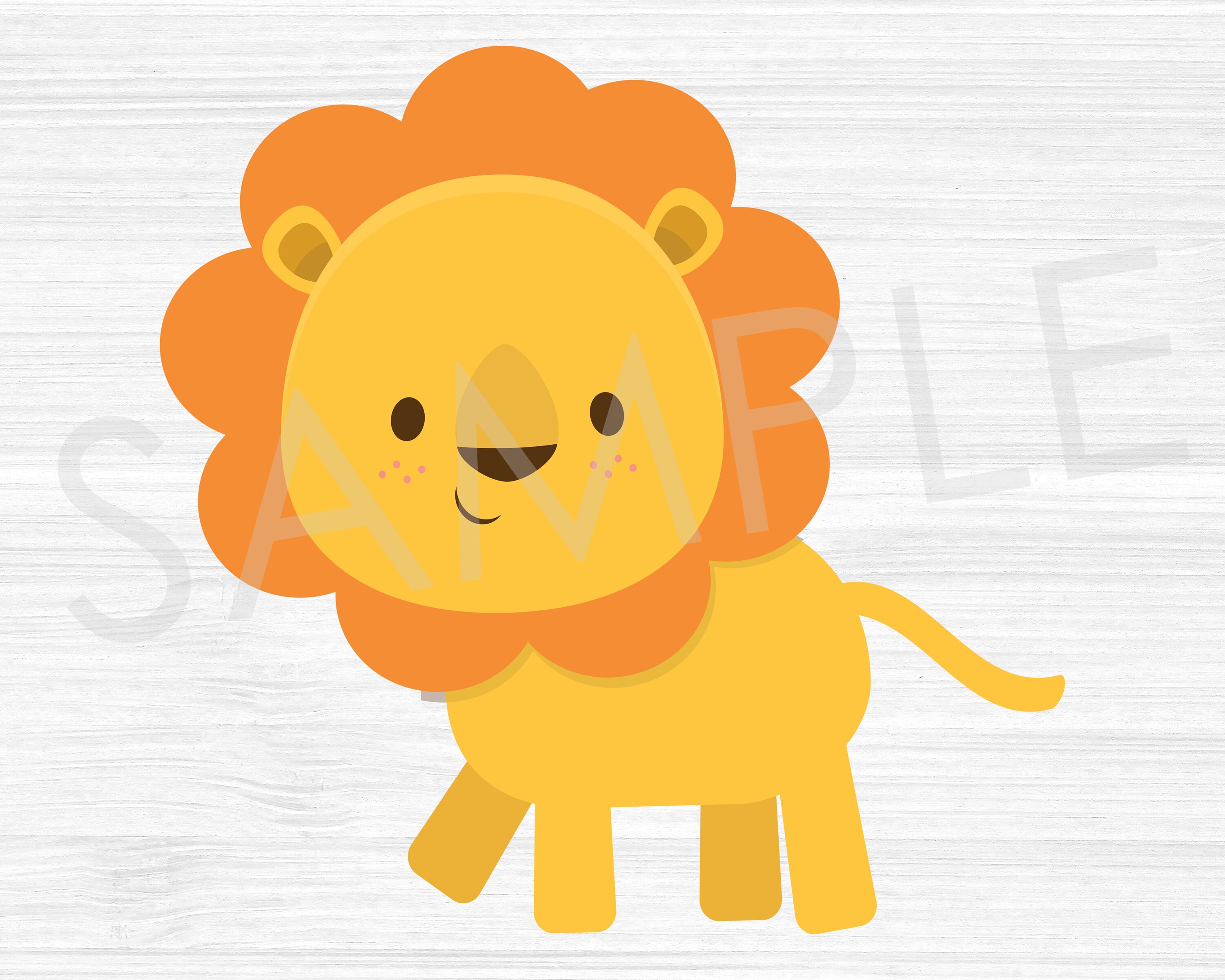 Personalized Safari Animals Jungle Theme Set of 6 Printable | Etsy