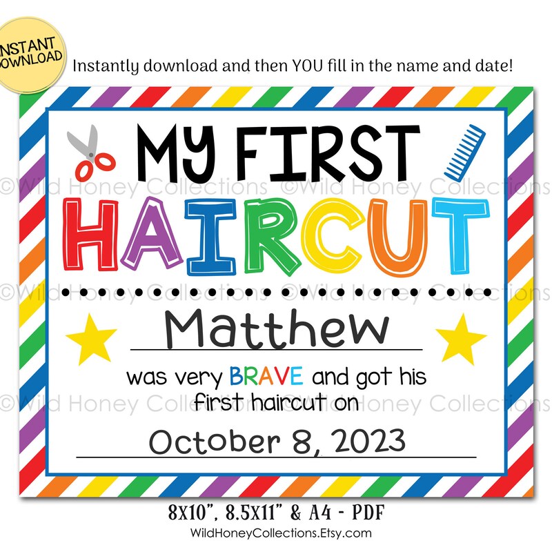 Kids Haircut Poster - Etsy