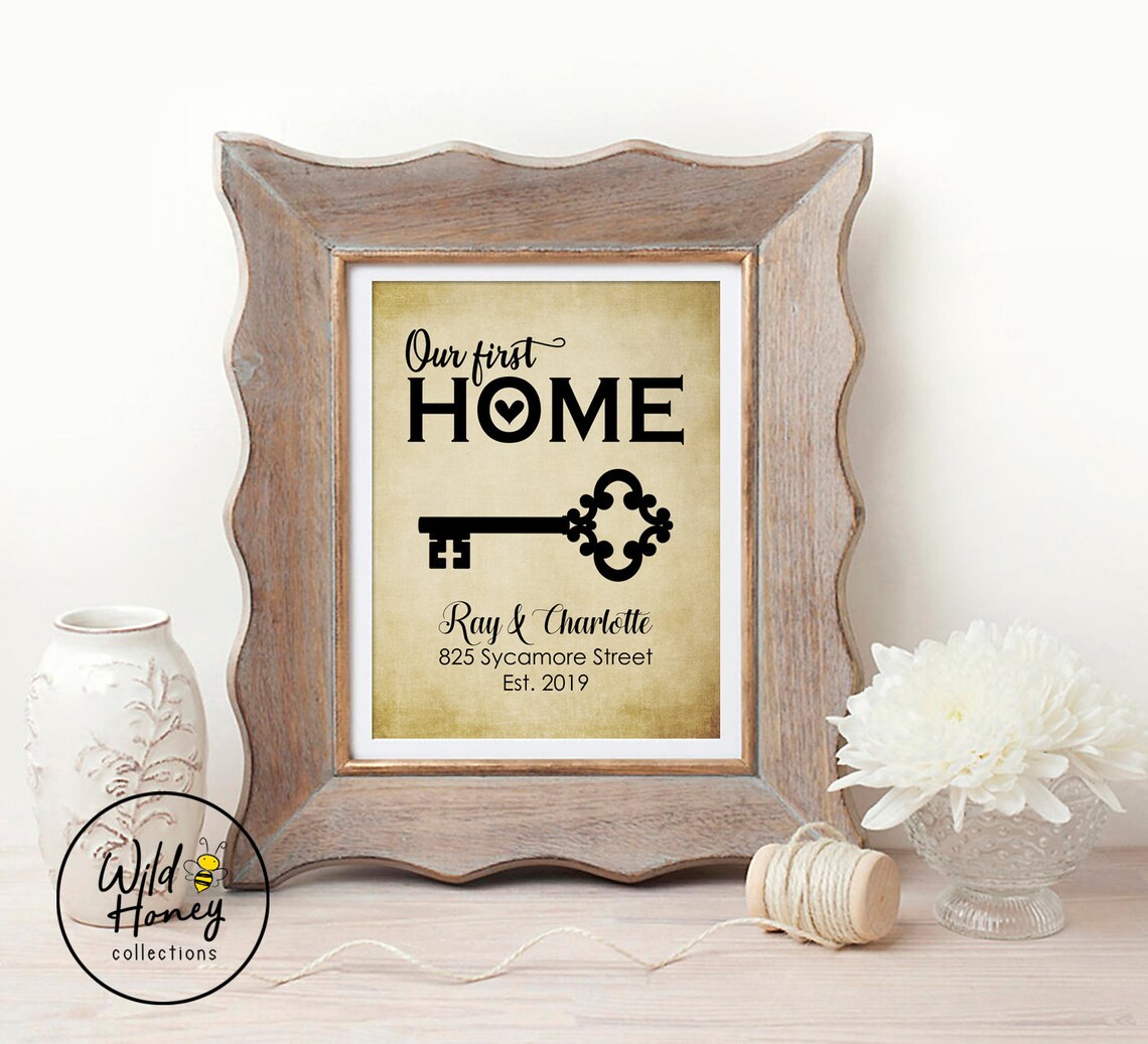 Our First Home Personalized Printable Sign Housewarming - Etsy