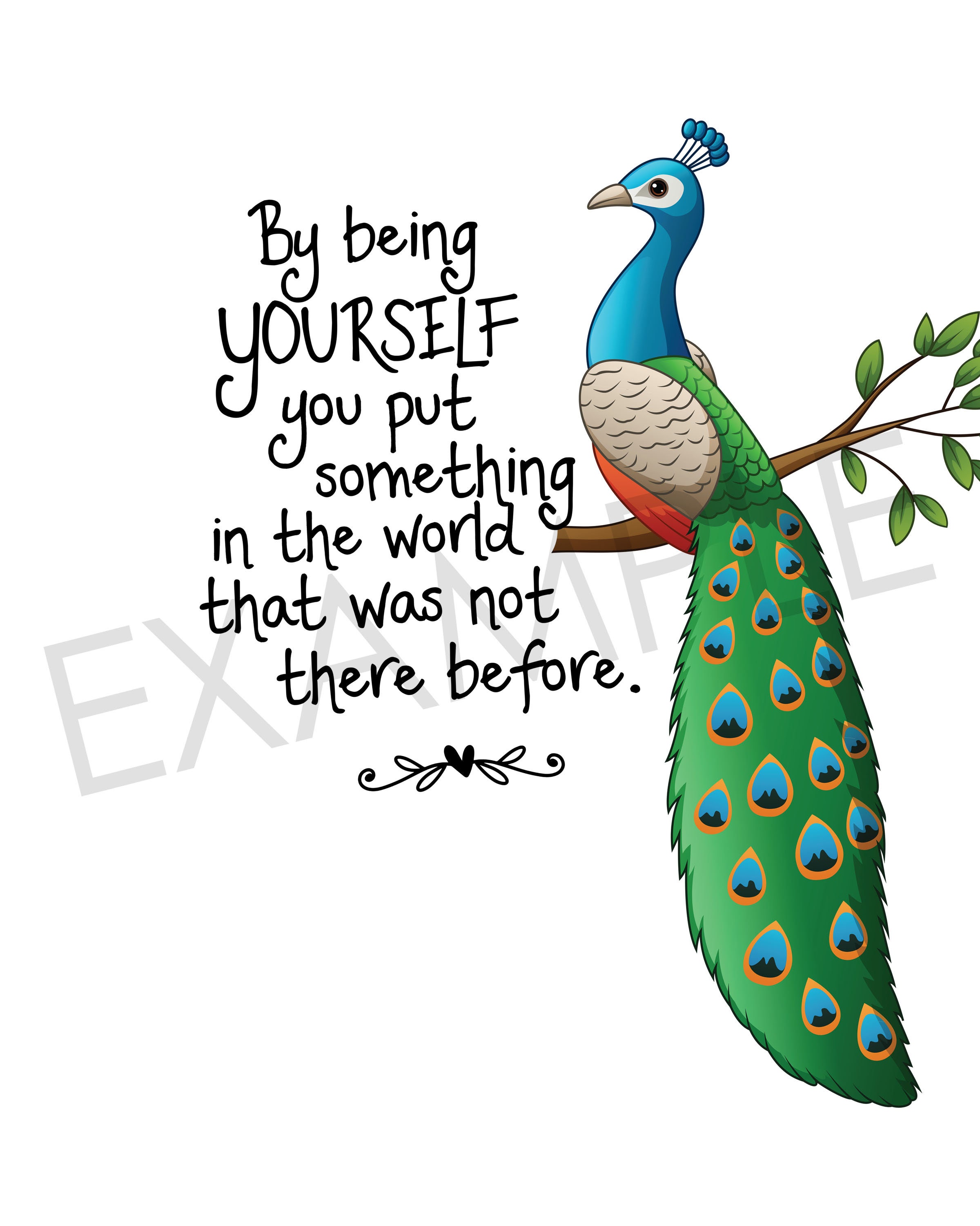 Peacock Inspirational Wall Art. INSTANT DIGITAL DOWNLOAD - Etsy