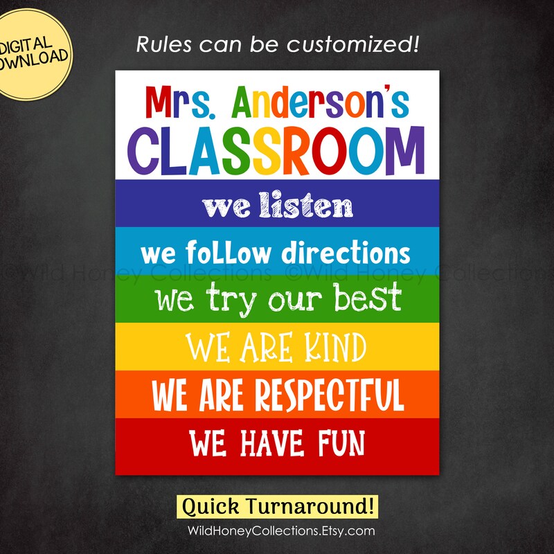 Classroom Rules - Etsy