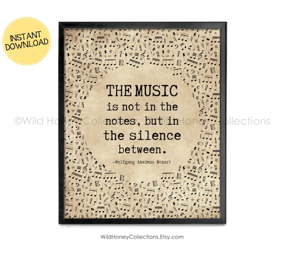 Printable Music Wall Decor The Music Is Not In The Notes | Etsy