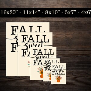 Fall Sweet Fall, Farmhouse Fall Decor, Printable Fall Wall Art, Tiered ...