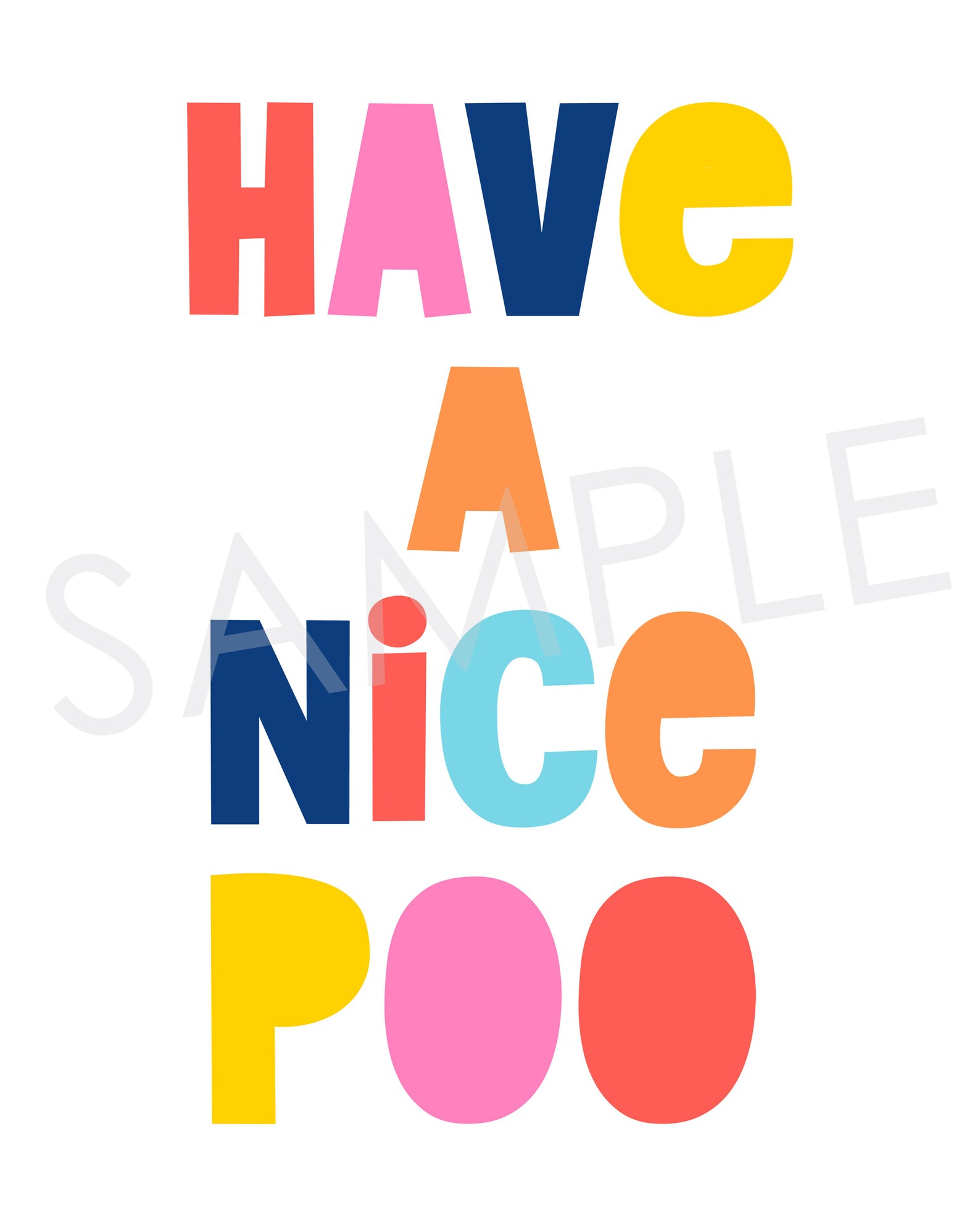 Colorful Kids Bathroom Printable Signs Set of 9 Rainbow - Etsy