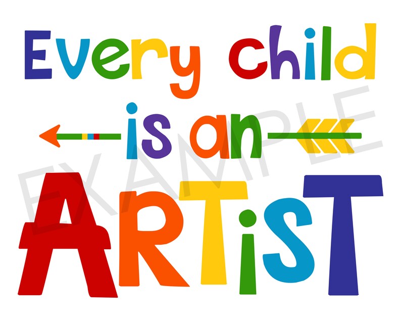 Every Child is an Artist Printable Wall Decor Rainbow - Etsy