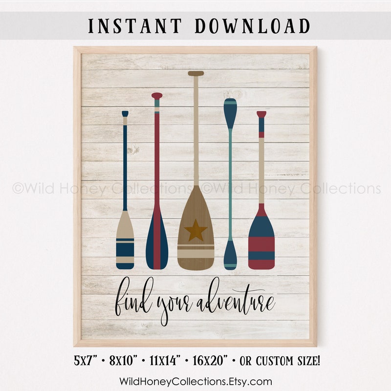 Canoe Paddle Decor - Etsy