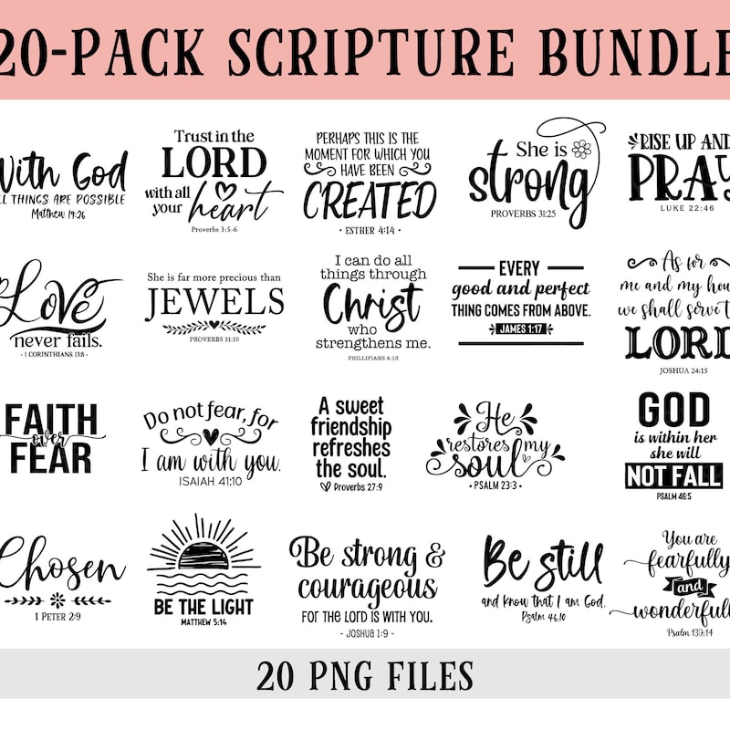 Bible Scripture Wall Words - Etsy