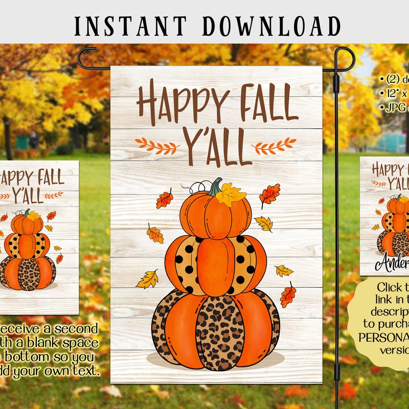 Fall Garden Flags - Etsy