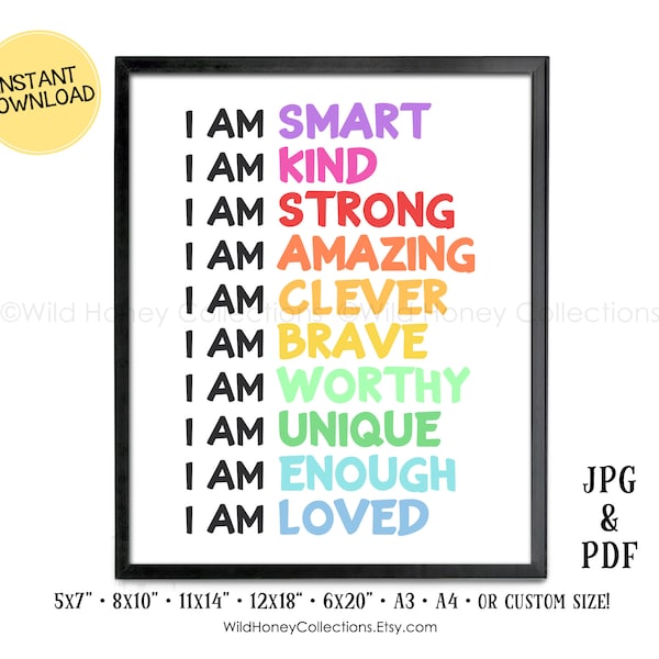 I Am Strong Poster - Etsy