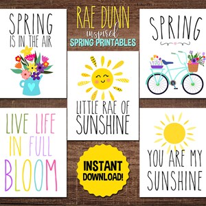 Printable Spring Decor Farmhouse Spring Printables Set of 5 | Etsy