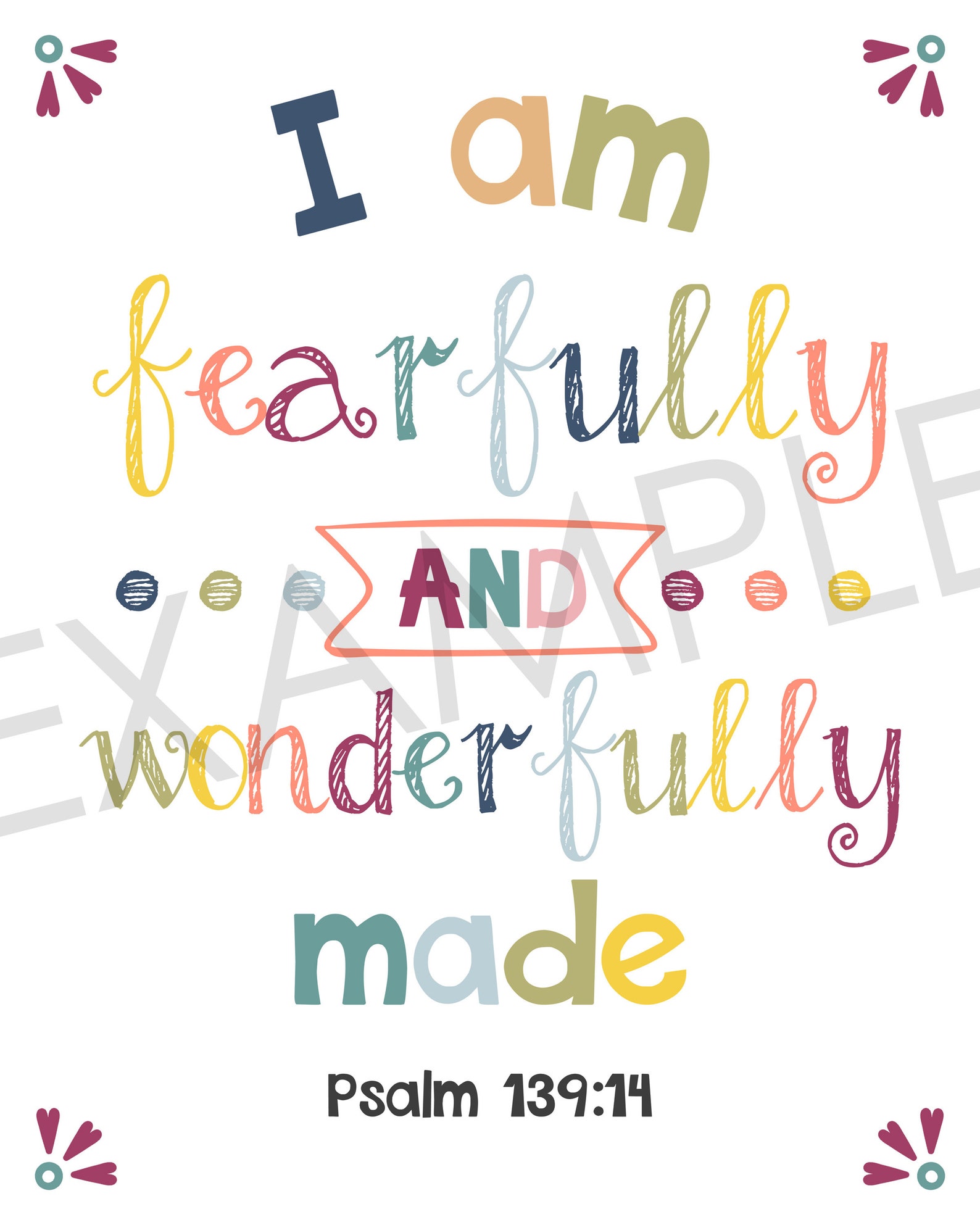 Christian Kids Room Inspirational Printable Wall Art Muted - Etsy