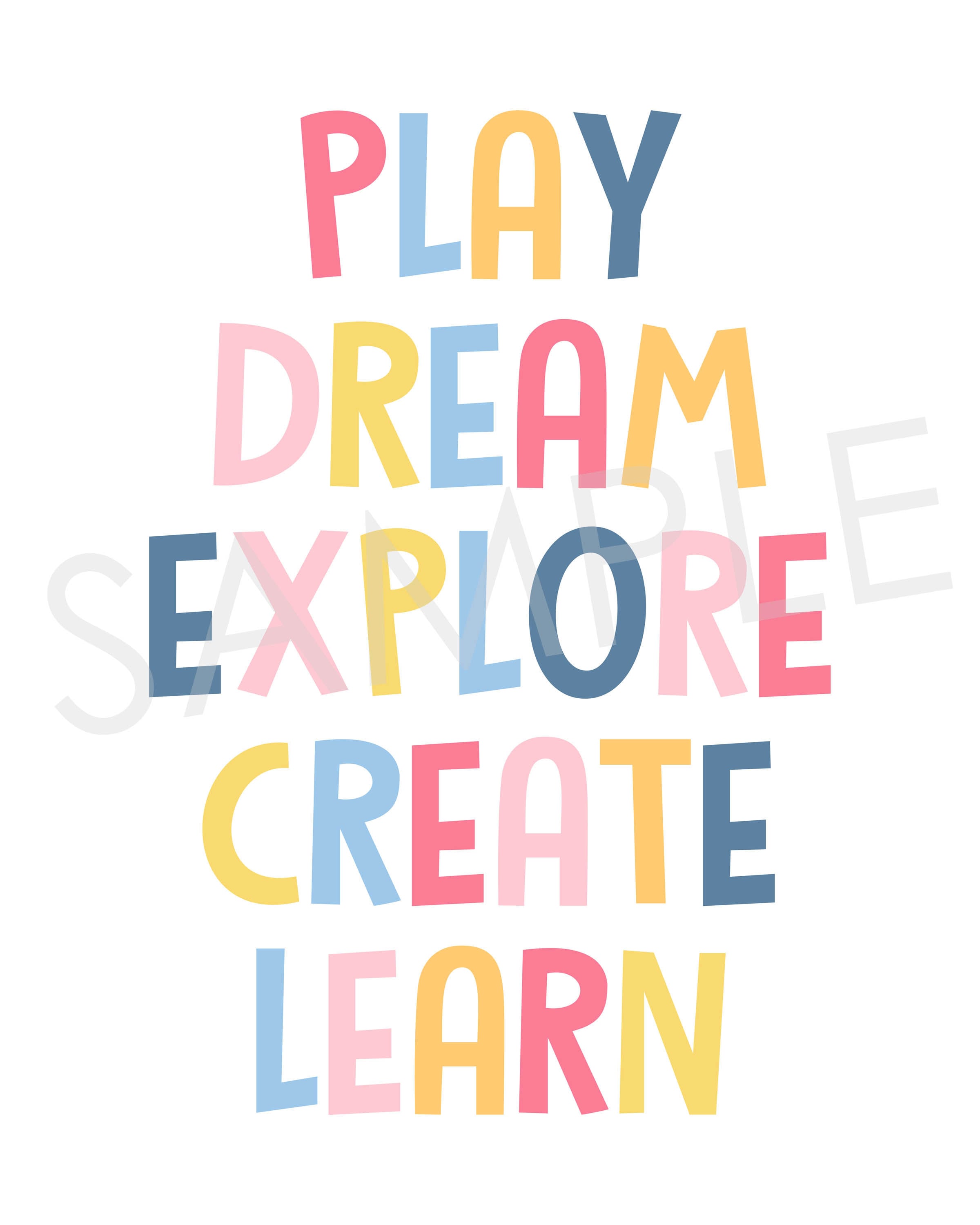 Playroom Printables Set of 6 Nursery Wall Art Boys Room | Etsy