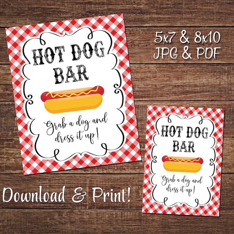 Hot Dog Bar - Etsy