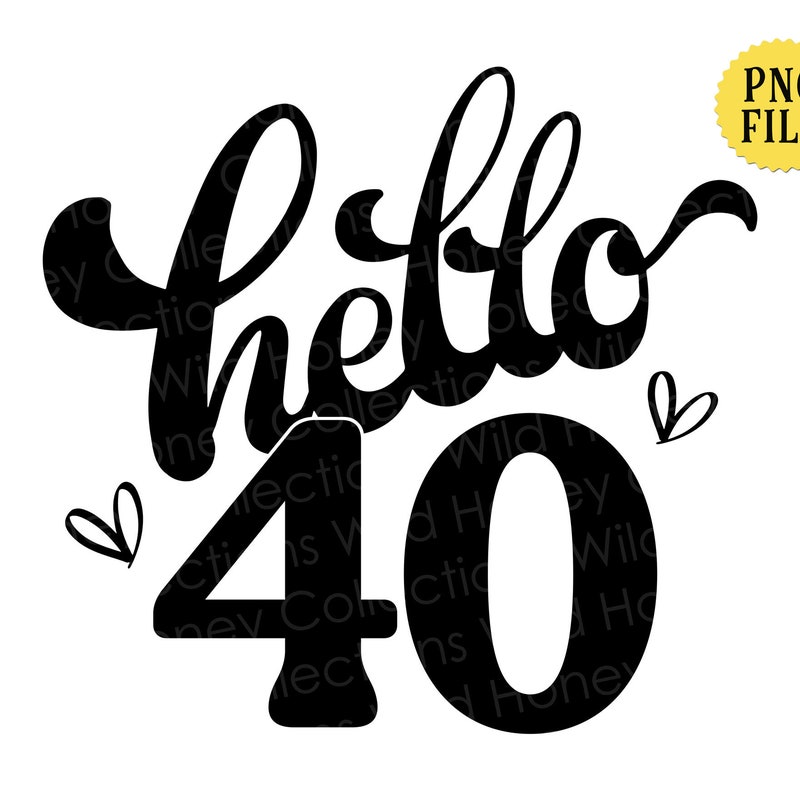 Hello 40 - Etsy