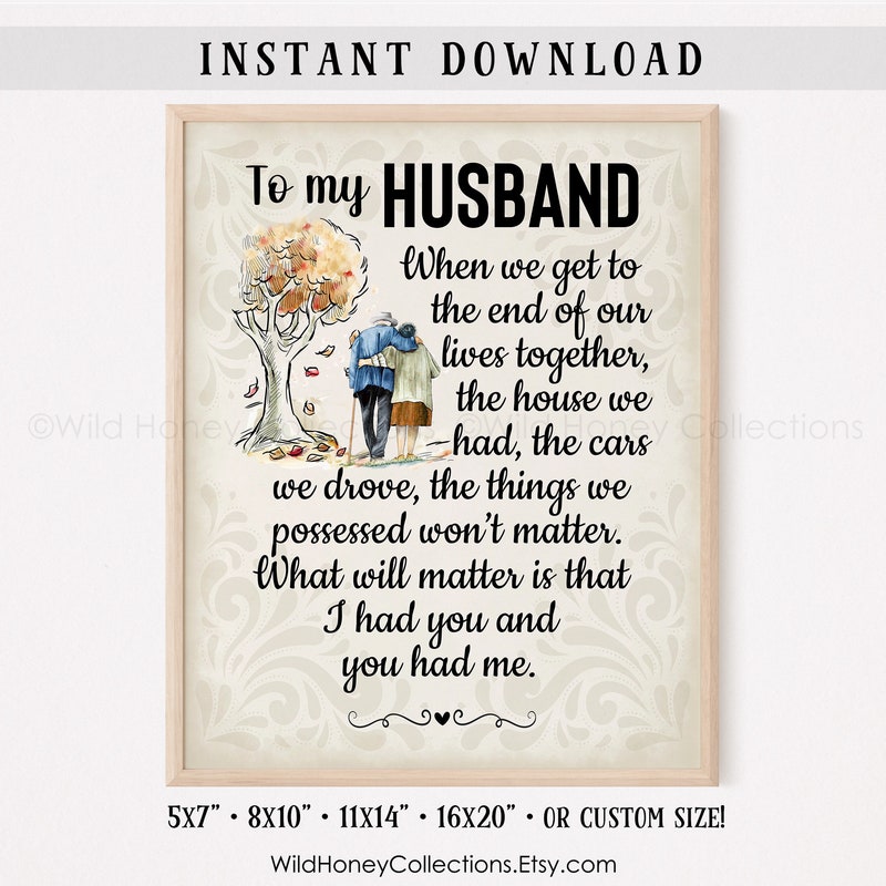 You. My Husband Poem - Etsy