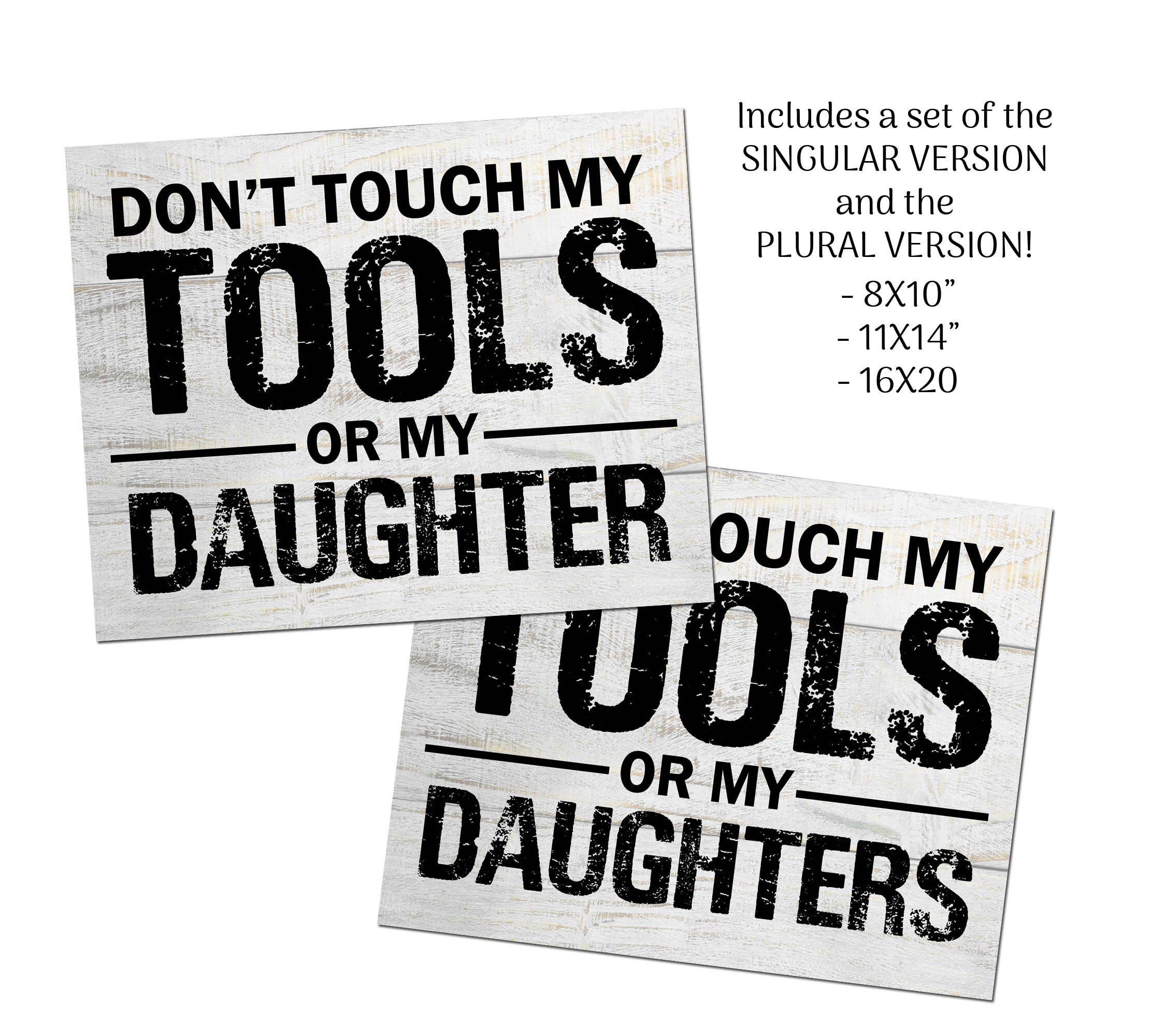 Gift for Dad Don't Touch My Tools or My Daughter - Etsy UK