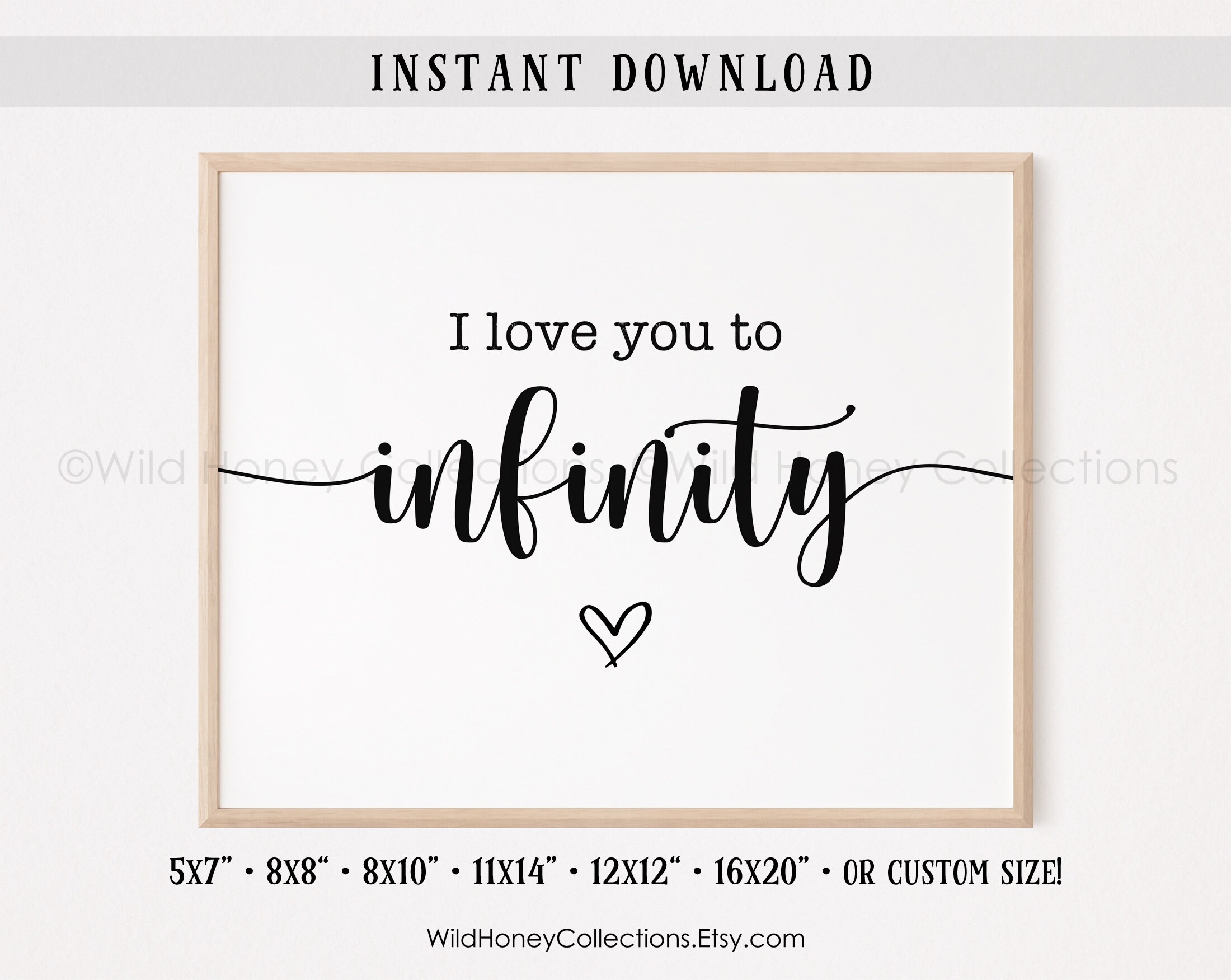 I Love You To Infinity And Beyond Sign