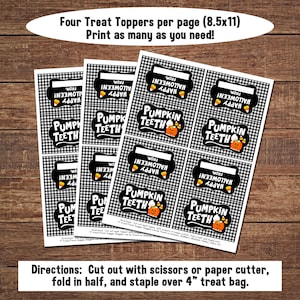 Pumpkin Teeth Halloween Treat Topper, Printable Halloween Topper ...