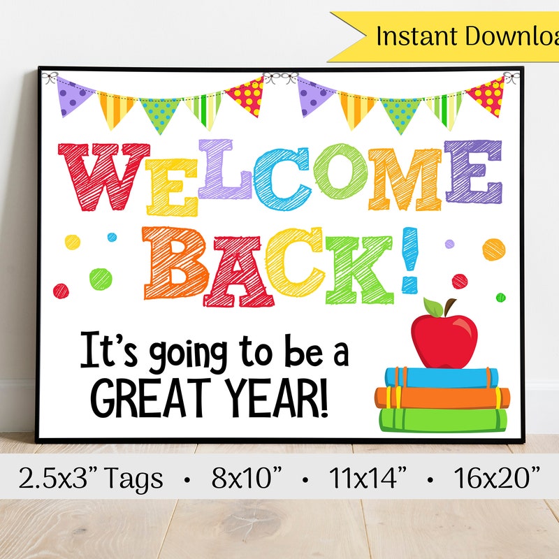 Welcome Back Sign - Etsy