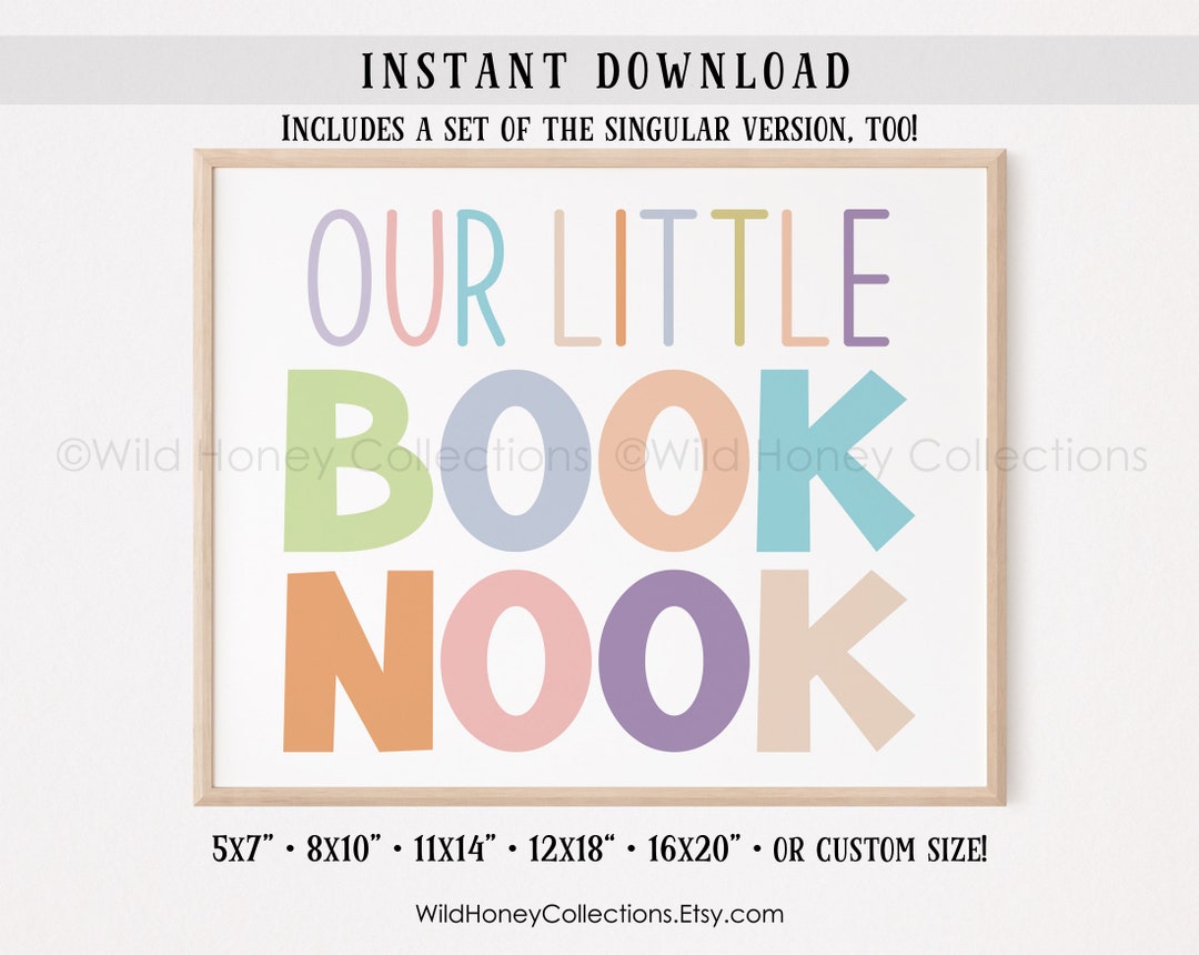 My Little Book Nook, Includes Singular Version, Printable Reading ...