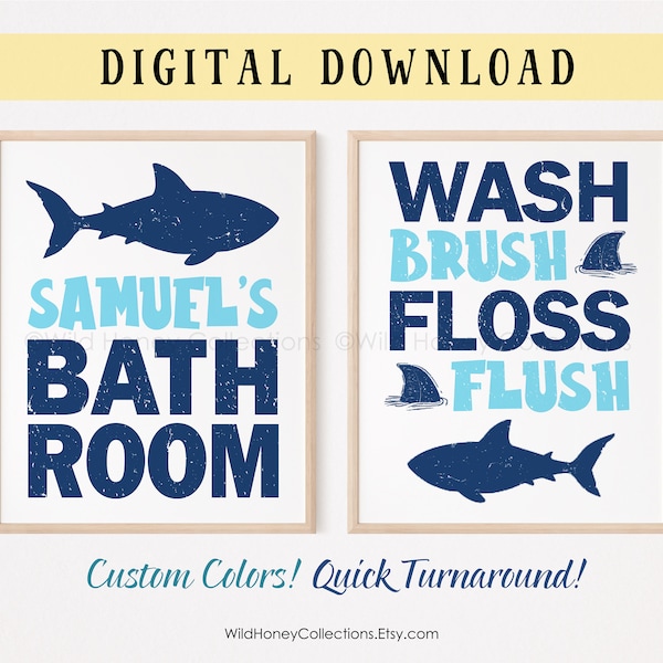 Shark Bathroom Decor - Etsy