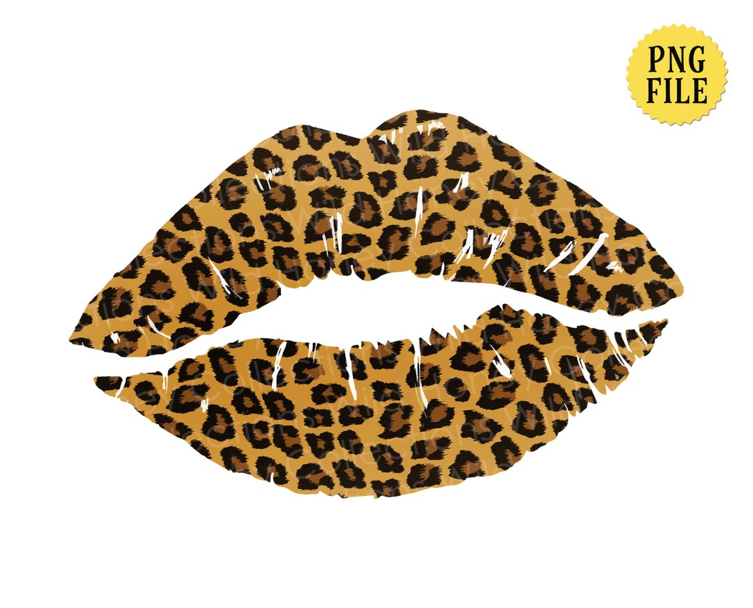 Leopard Print Lips, PNG File, Lips Clipart, INSTANT DOWNLOAD - Etsy