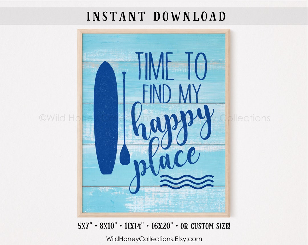 Stand up Paddle Board Sign, Paddleboarding Poster, SUP, Printable Sign ...