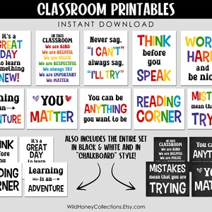 Inspirational Classroom Printables, Classroom Decor, Posters, Classroom ...