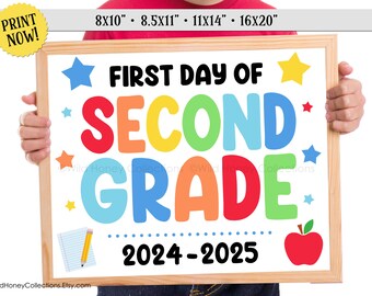 First Day of 2nd Grade Printable - Etsy