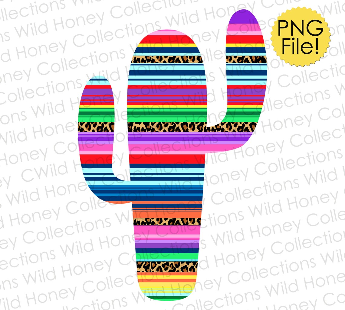 Leopard Serape Cactus PNG File Cacti Cactus Sublimation - Etsy