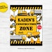 Construction Zone Sign Printable Kids Room Wall Art - Etsy