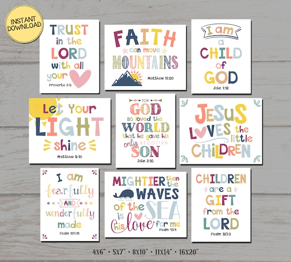 Printable Bible Verse Notes for Kids Scripture Cards for Kids Lunchbox ...