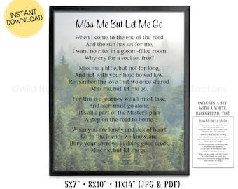 Miss Me but Let Me Go Poem - Etsy