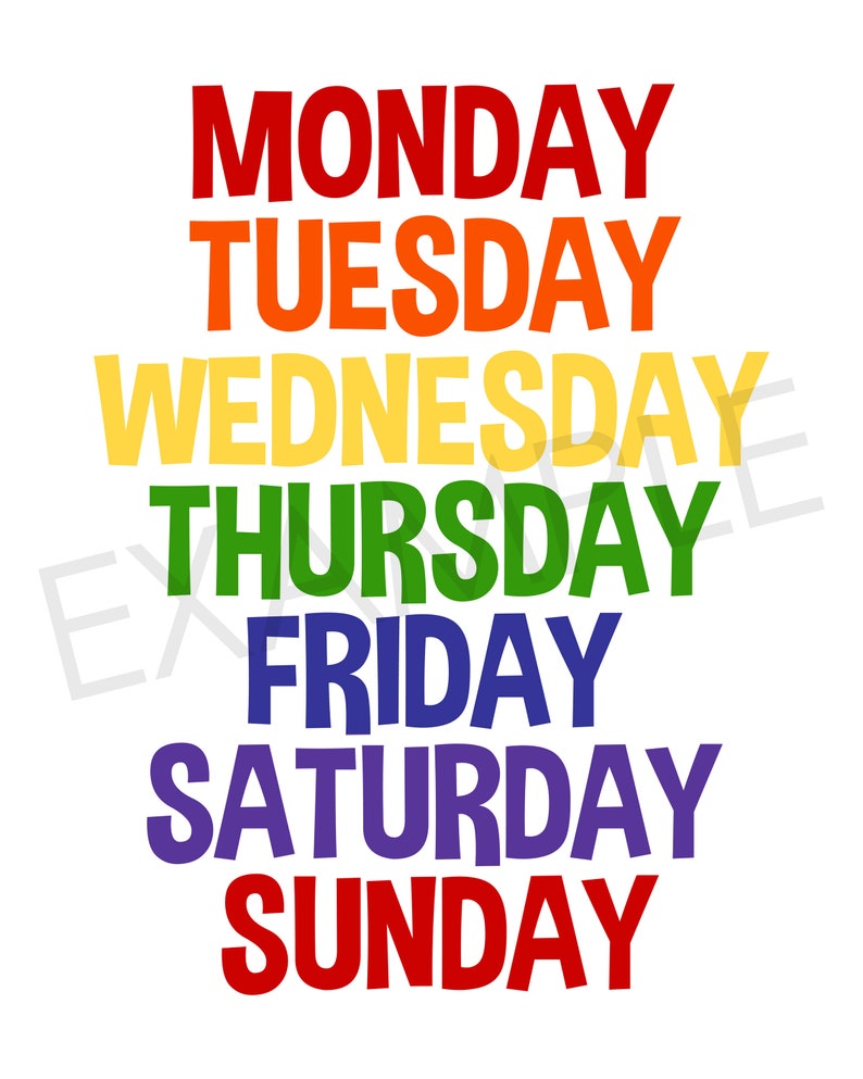 Educational Posters Alphabet Numbers Days of the Week - Etsy
