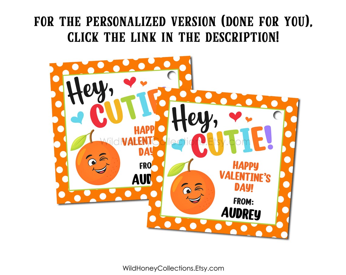 Valentine Cutie Gift Tags, Printable Kids Valentine's Day Tags ...