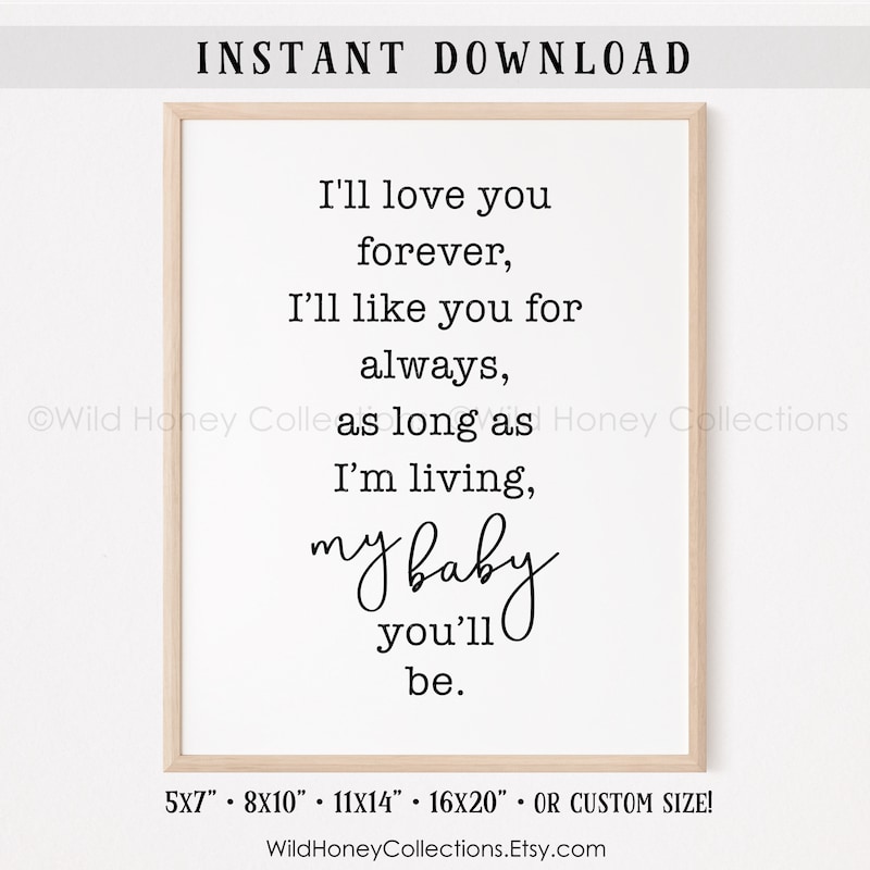 Ill Love You Forever - Etsy