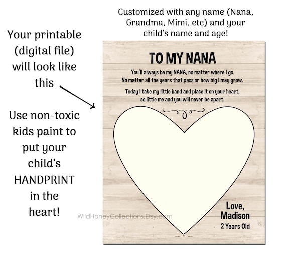 Grandparents Poem With Handprints Clipart