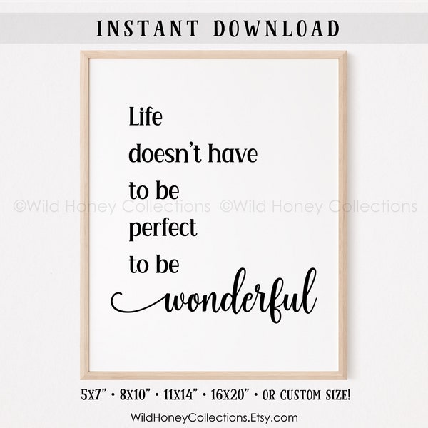 Wonderful Life Sign - Etsy