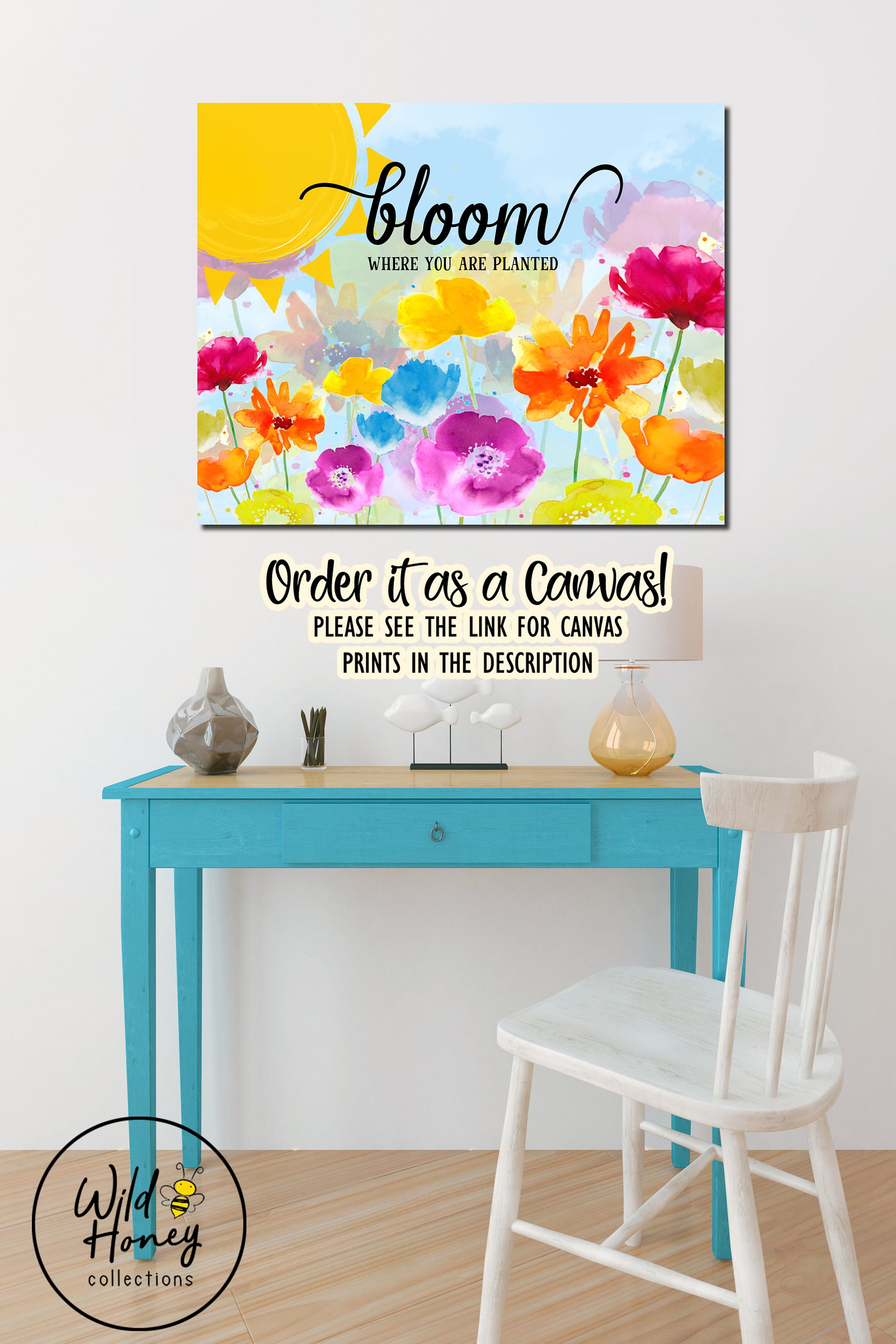 Bloom Where You Are Planted Printable Wall Art Home Decor | Etsy