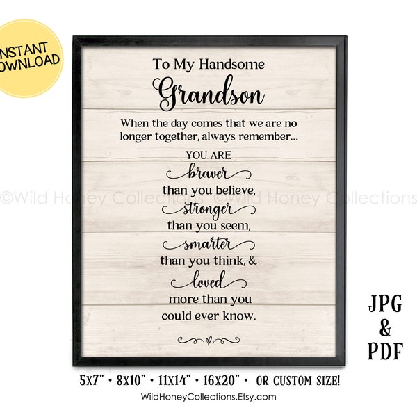 Grandson Poem - Etsy