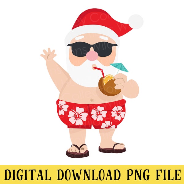 Tropical Santa - Etsy