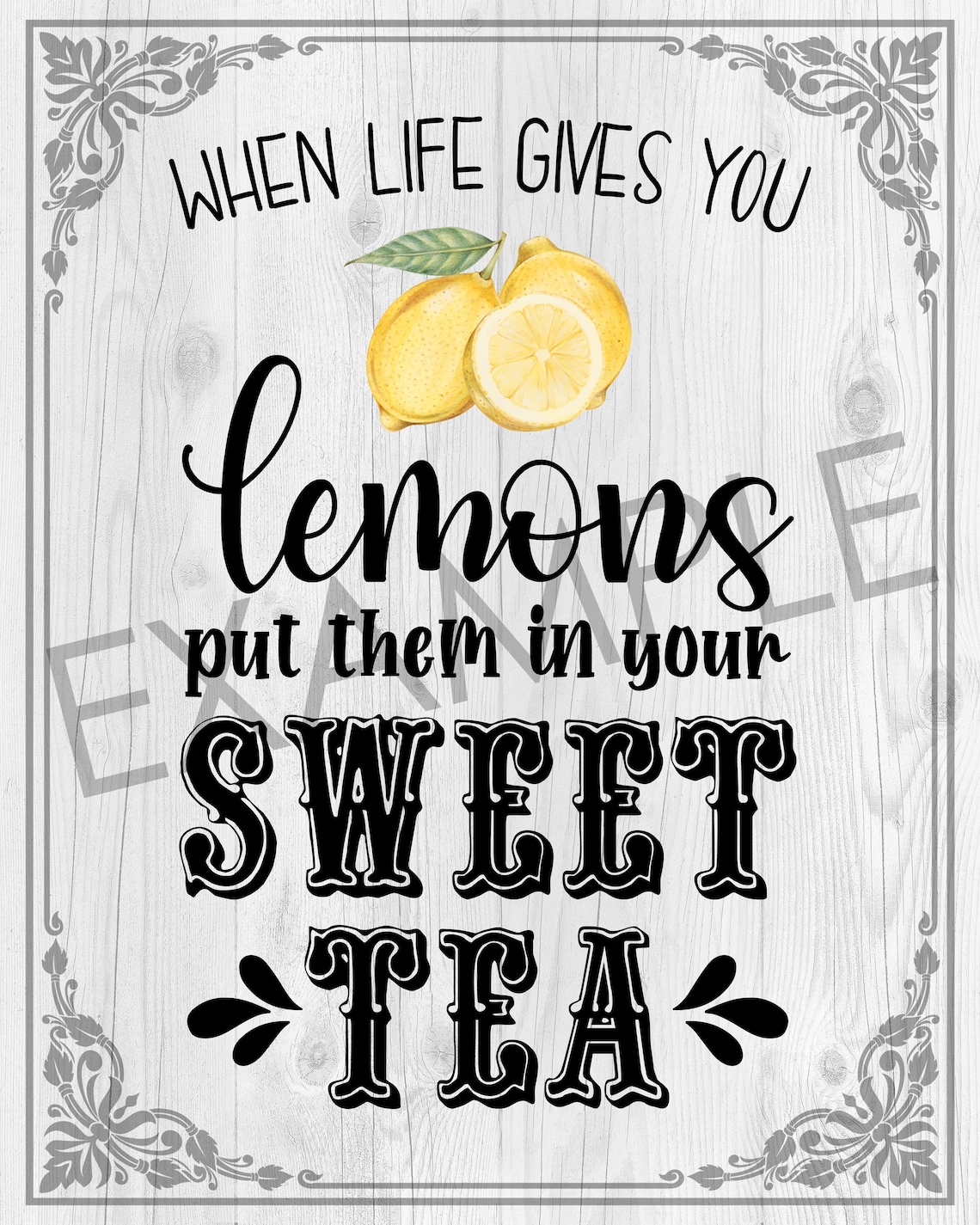 When Life Gives You Lemons, Printable Decor, Vintage Lemon Wall Art ...