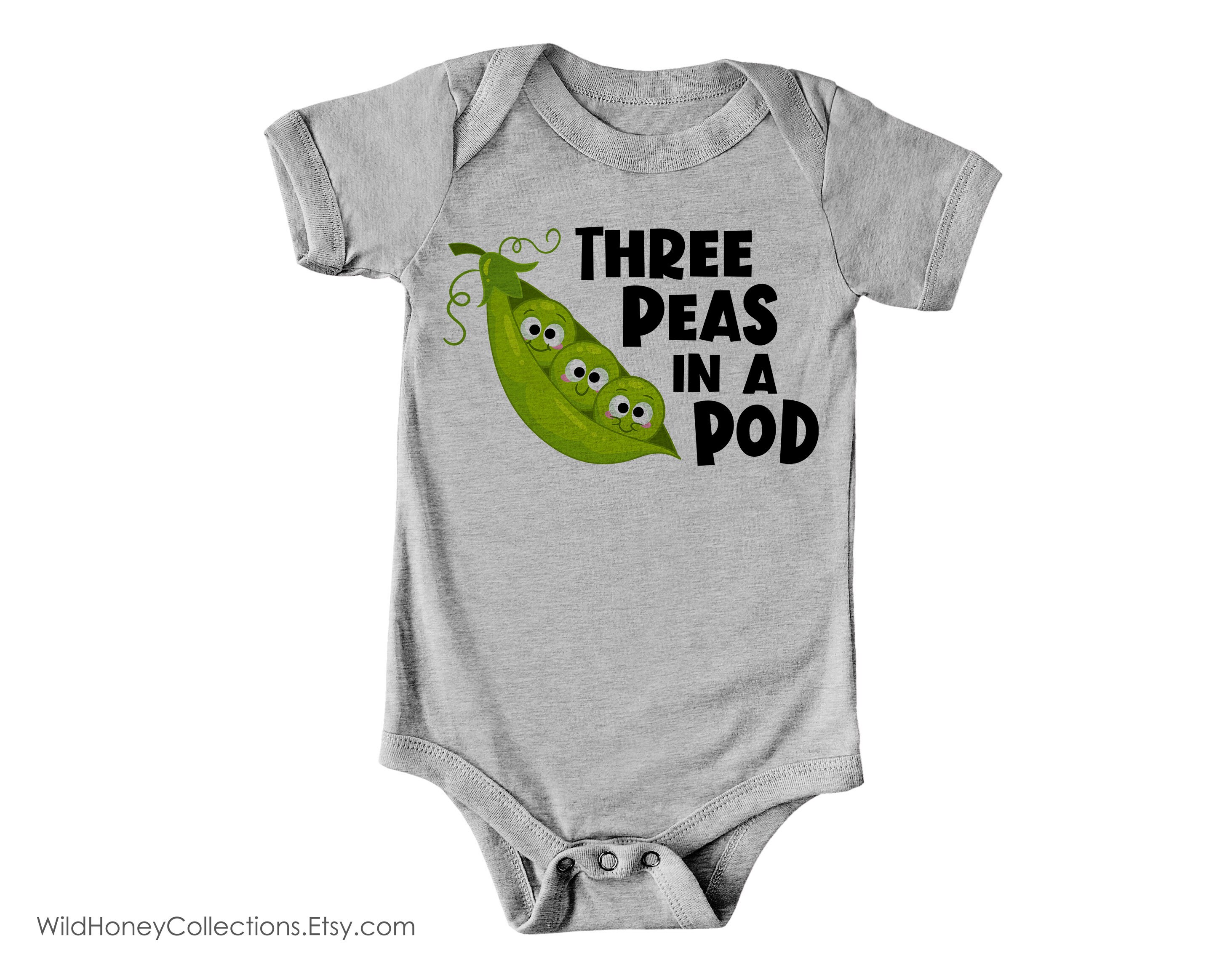Three Peas in a Pod, PNG File, Cute Peas, Triplets, Friends ...