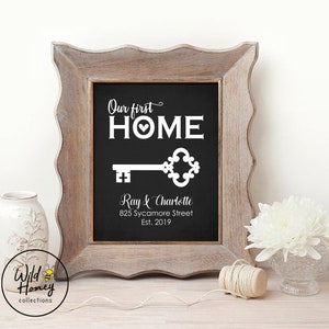 Our First Home Personalized Printable Sign Housewarming - Etsy