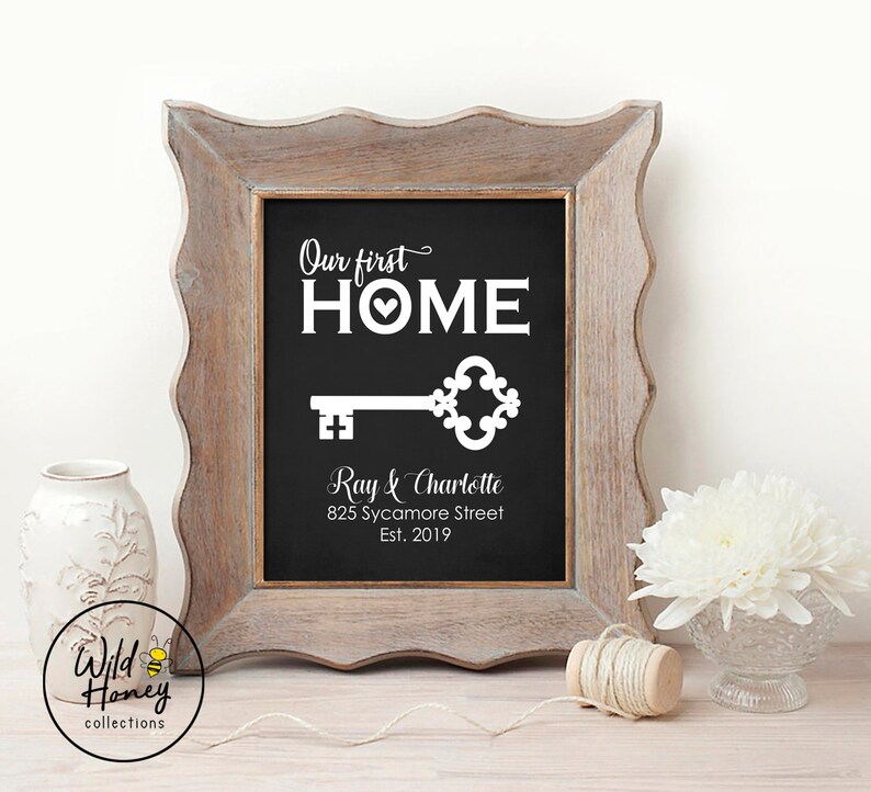 Our First Home Personalized Printable Sign Housewarming - Etsy