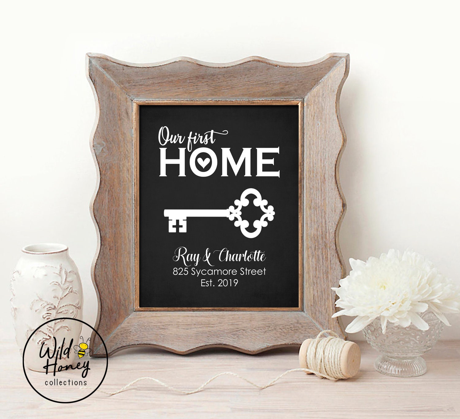 Our First Home Personalized Printable Sign Housewarming - Etsy