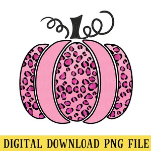 Pink Leopard Pumpkin, PNG File, Pink October, Crafting, Sublimation ...